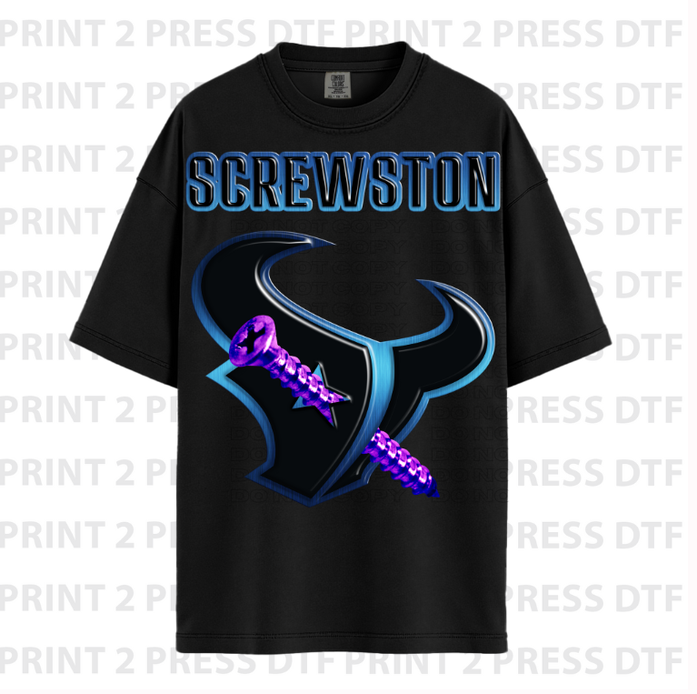Screwston Texans Light Blue – Print2Press DTF Boutique