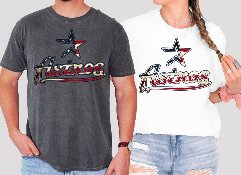 Retro Stas Cursive Astros Flag DTF Transfer – Print2Press DTF Boutique